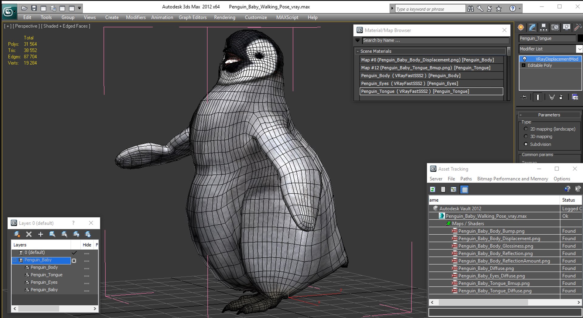 Penguin baby walking pose 3D model - TurboSquid 1428932