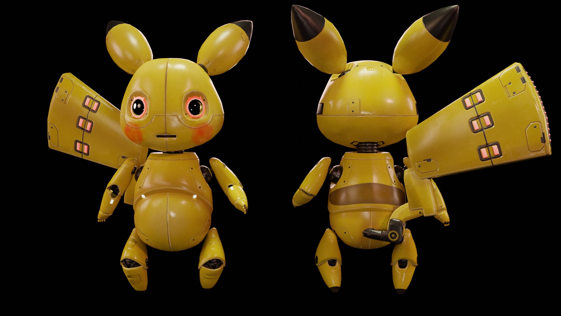 Robot Pikachu And Pikachu Model - TurboSquid 2109083