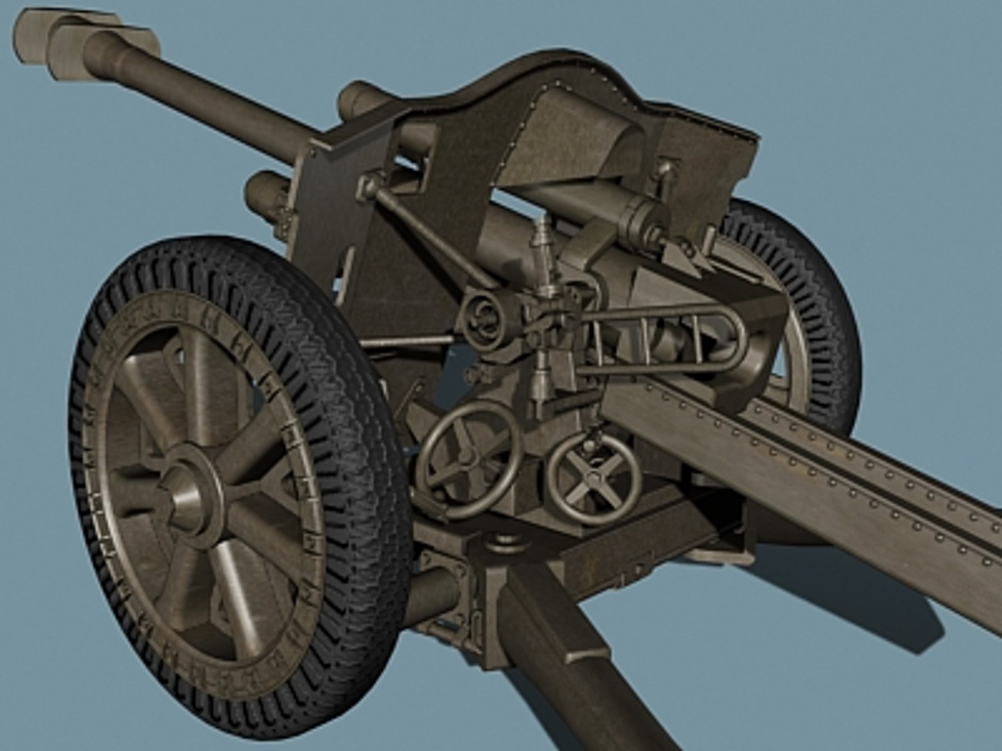 German Howitzer Wwii 3d Model