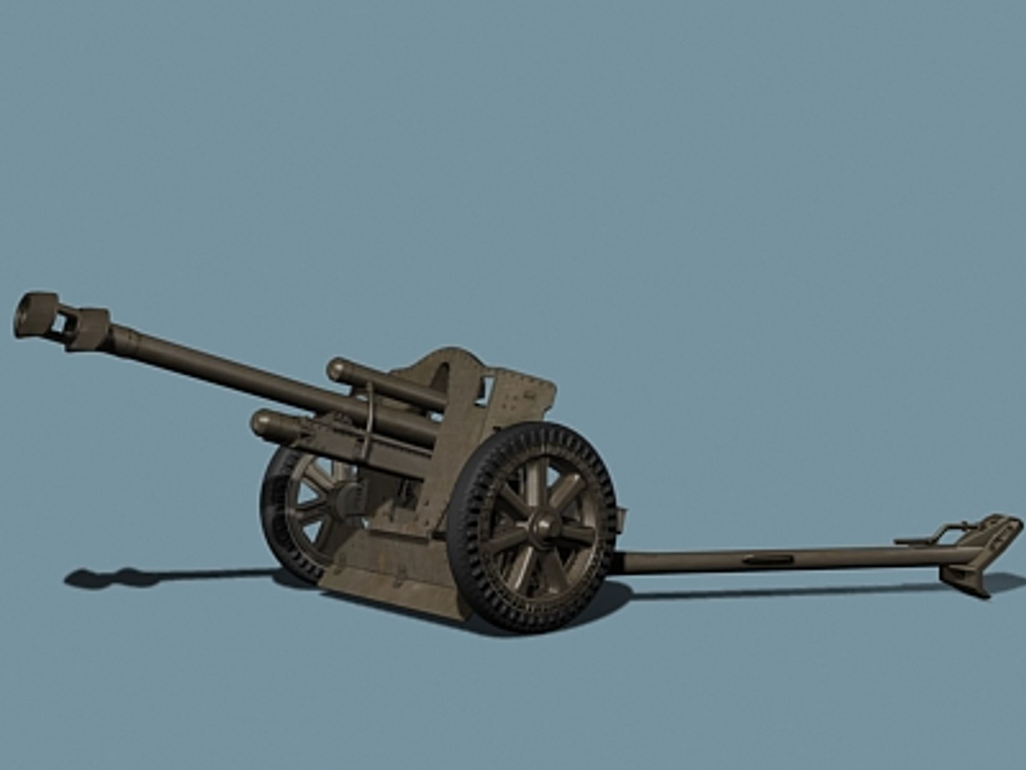 German Howitzer Wwii 3d Model