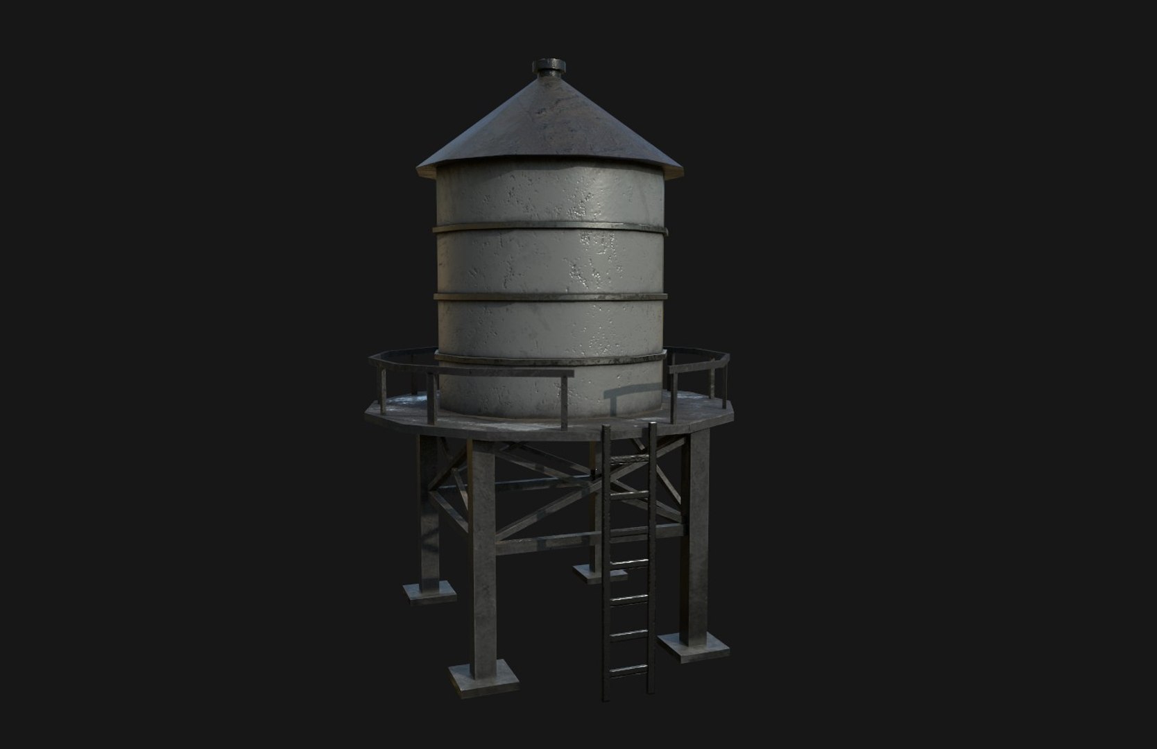 Water tower 3D model - TurboSquid 1508718