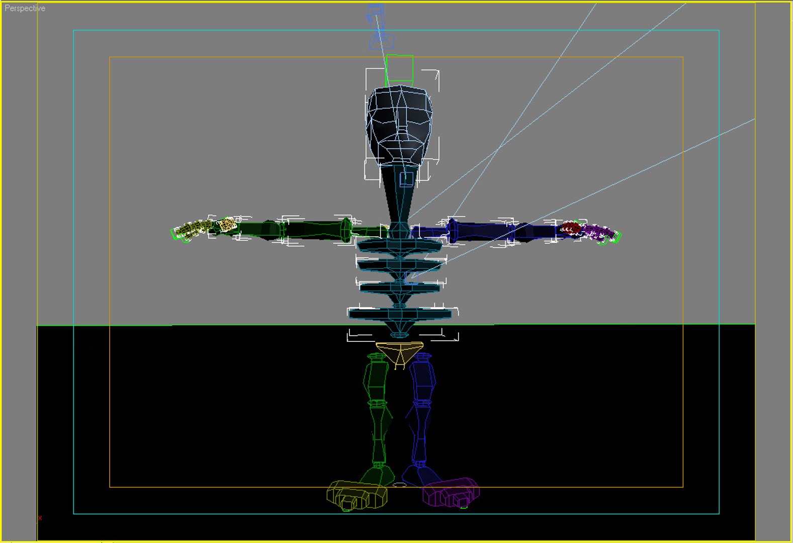 3d Character Rigged Sketch Model