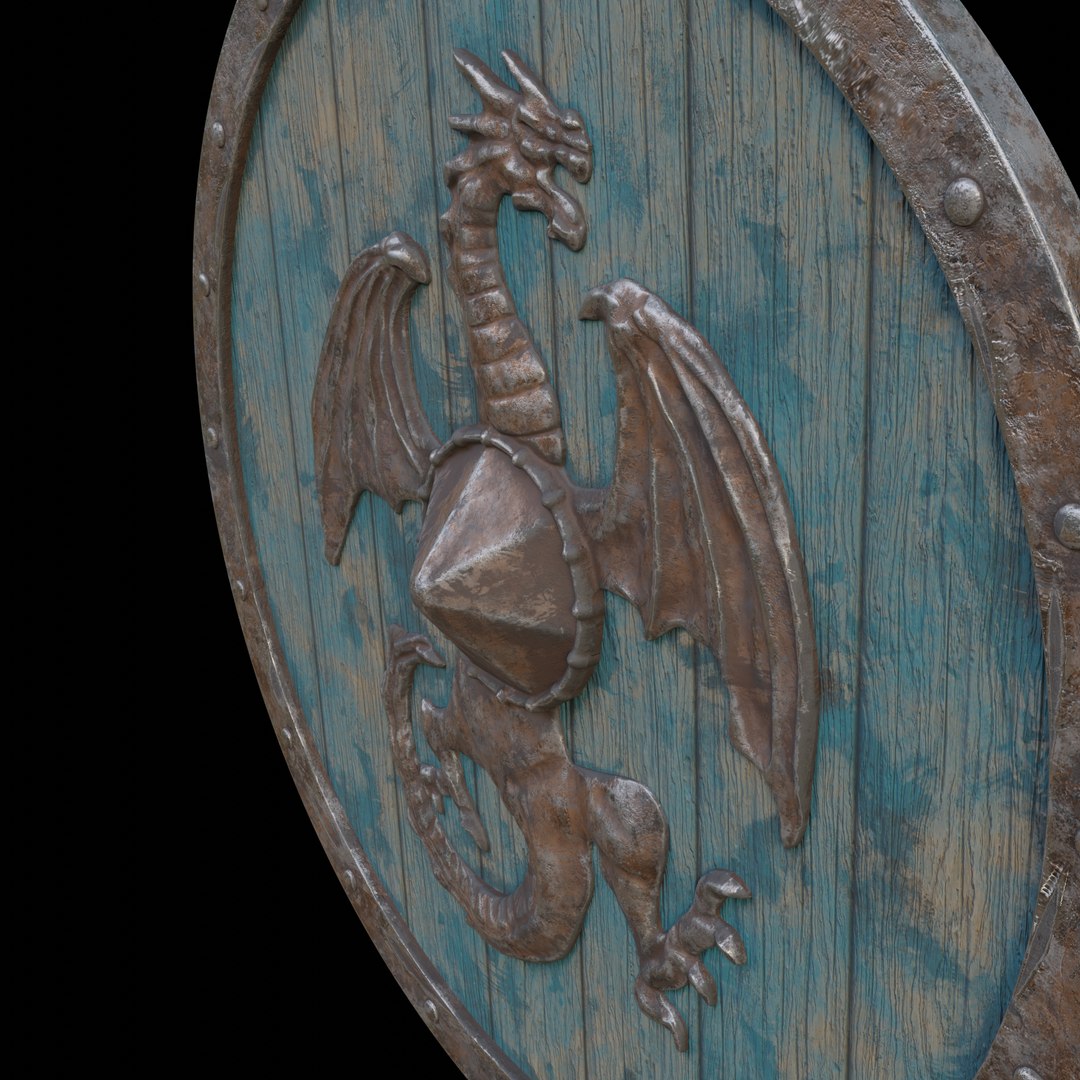 3D Medieval Dragon Shield - TurboSquid 2335706
