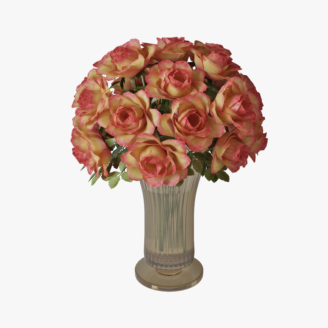 3d Roses Vase