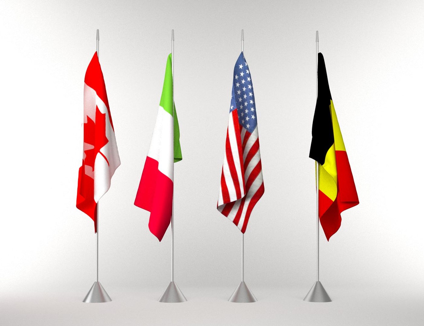 Flags Pole 3d Max