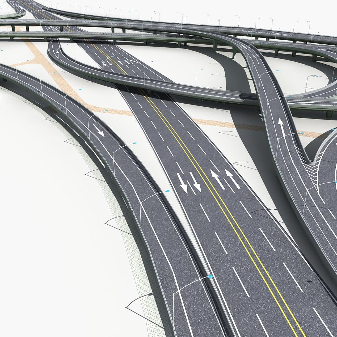 3d Highway Road Way Model