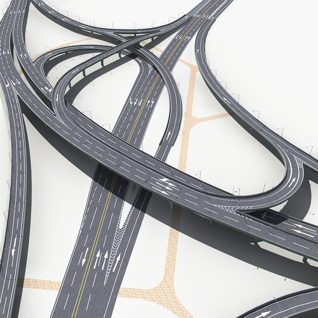 3d Highway Road Way Model