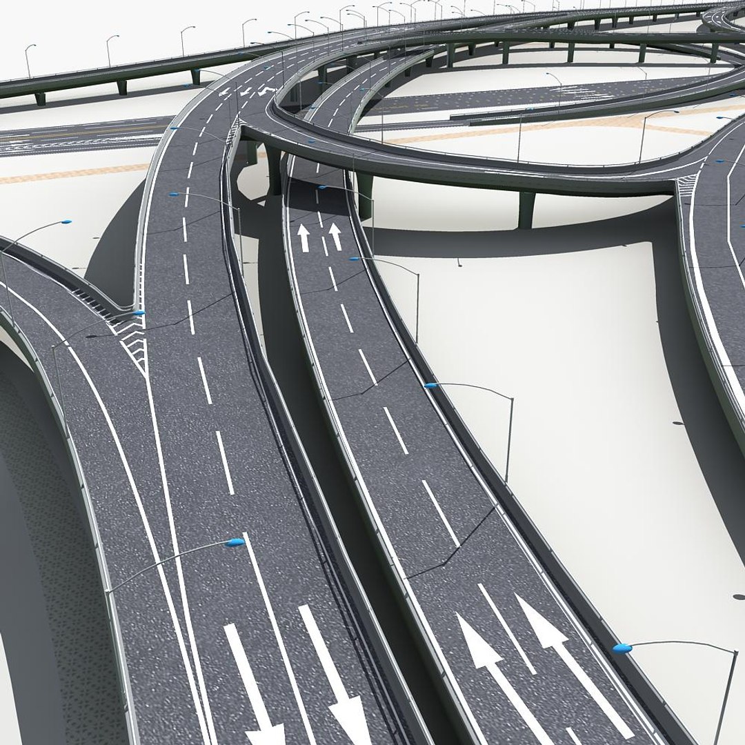 3d Highway Road Way Model