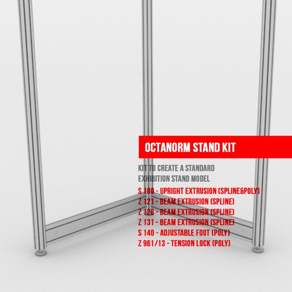 OCTANORM 스탠드 키트 3D 모델 - TurboSquid 1075745