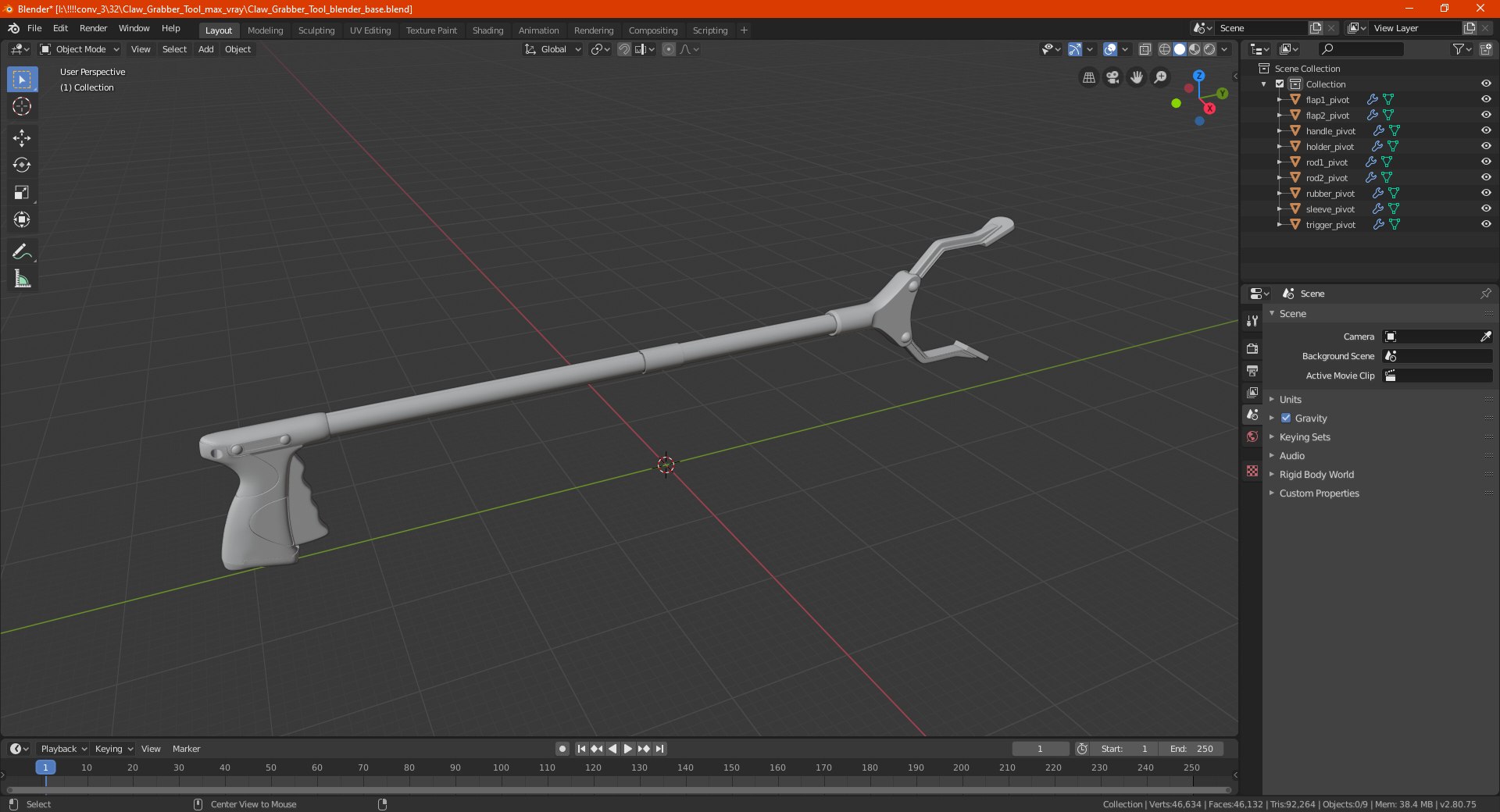 3D Claw Grabber Tool Grab - TurboSquid 1689265