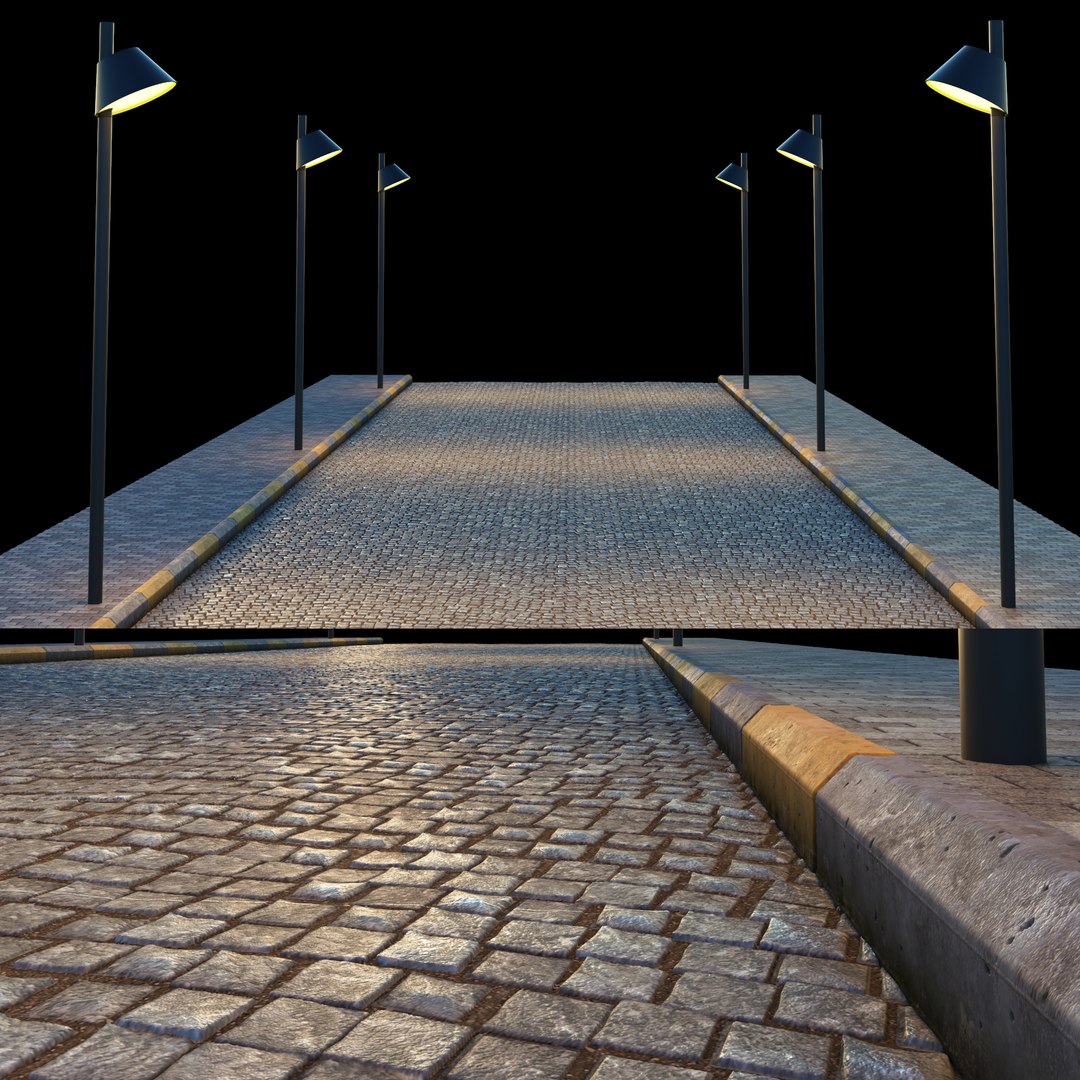 3d Model Pavement Sidewalk