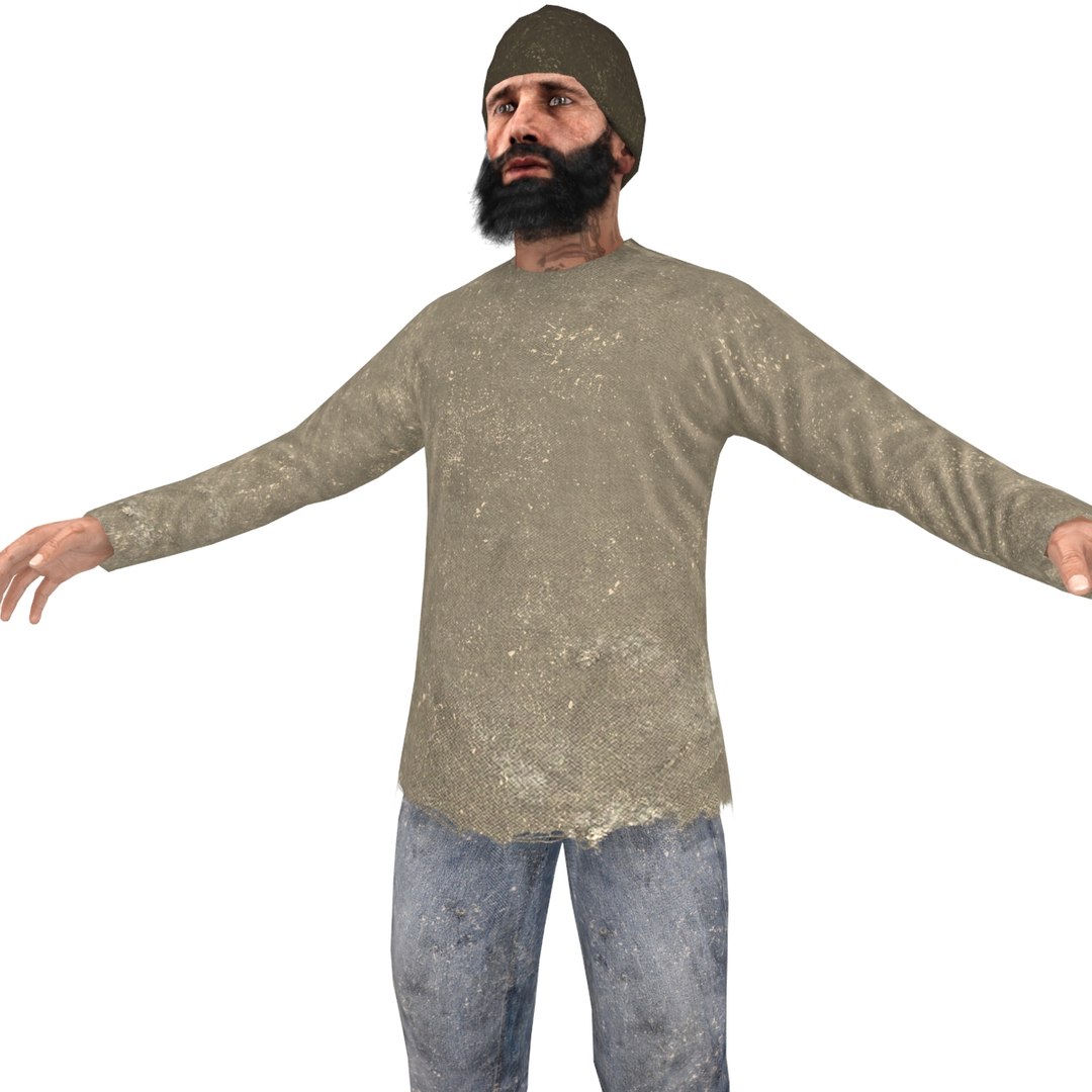 Beggar 3 Man 3D Model - TurboSquid 1319195