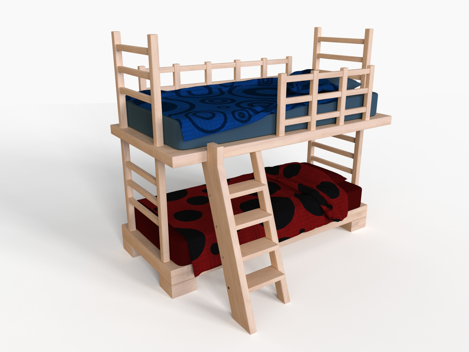 3d model of bunk bed