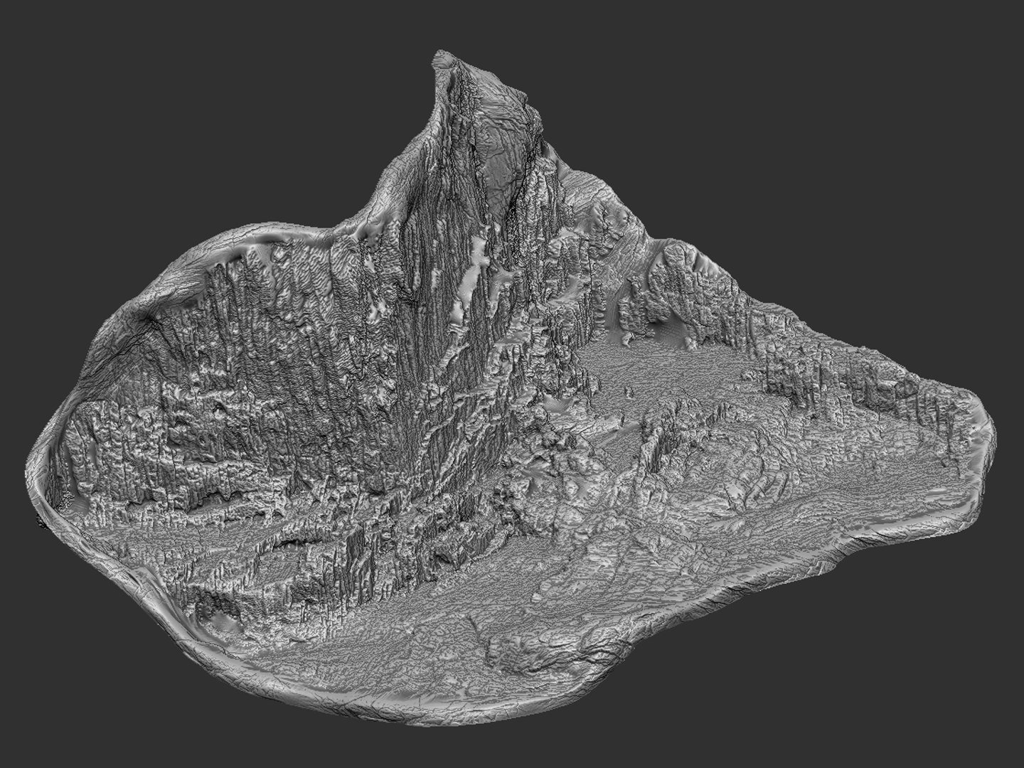 3d black cliffs 16k