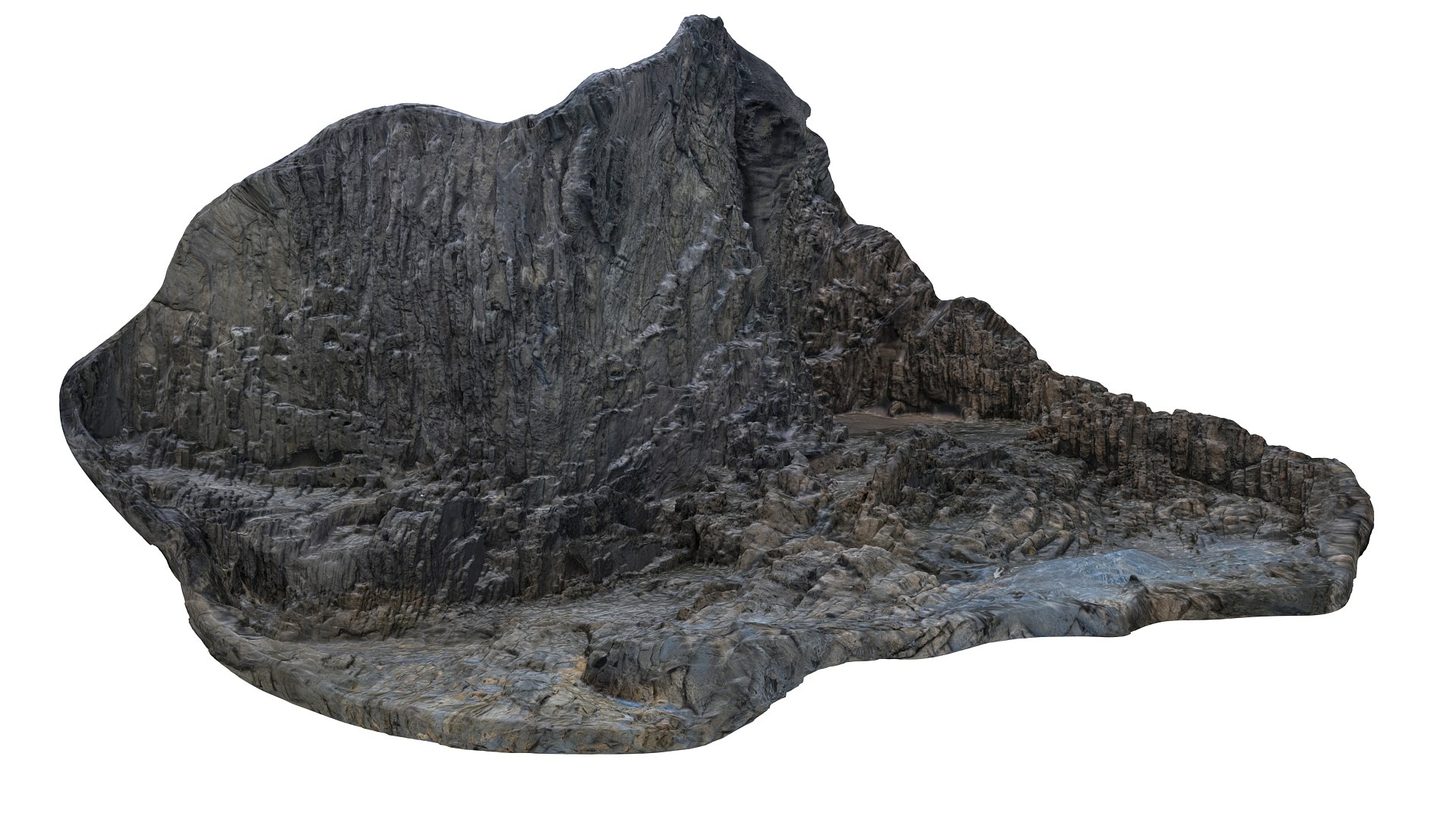 3d black cliffs 16k