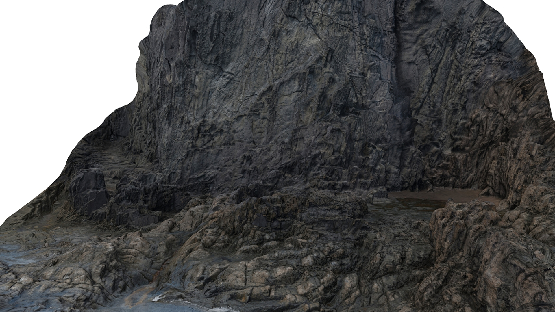 3d black cliffs 16k