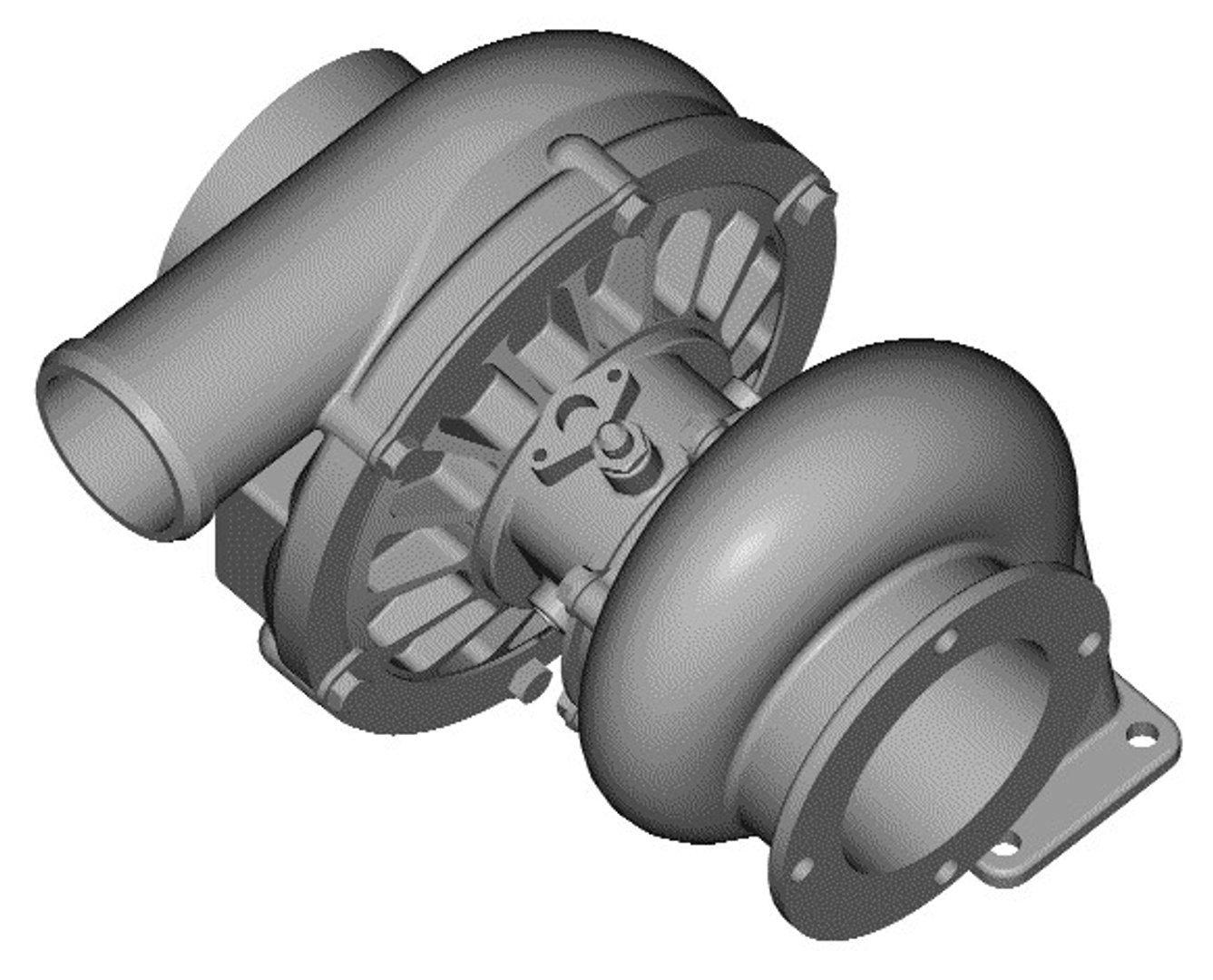 3d Turbo Engine Model