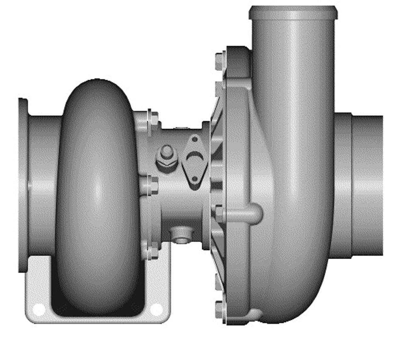 3d Turbo Engine Model