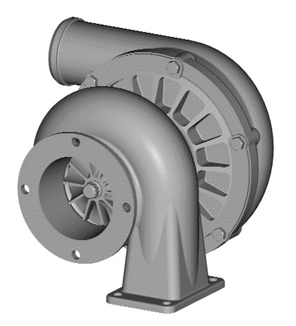 3d Turbo Engine Model