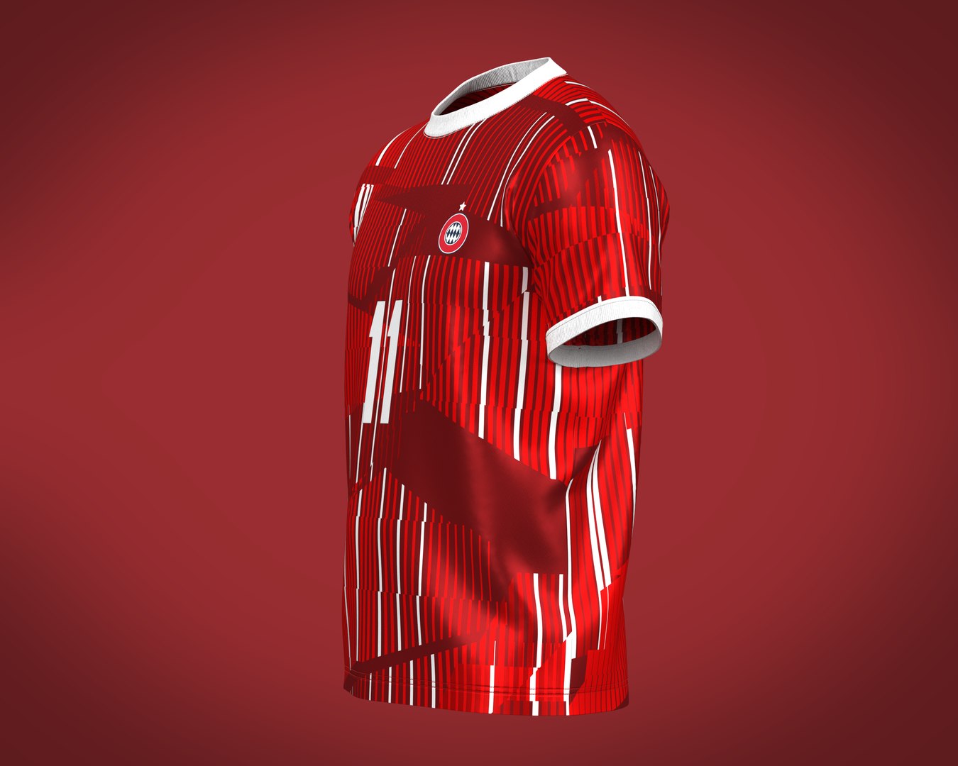Soccer Football Wine Red Color Jersey Player-11 3D - TurboSquid 2047074