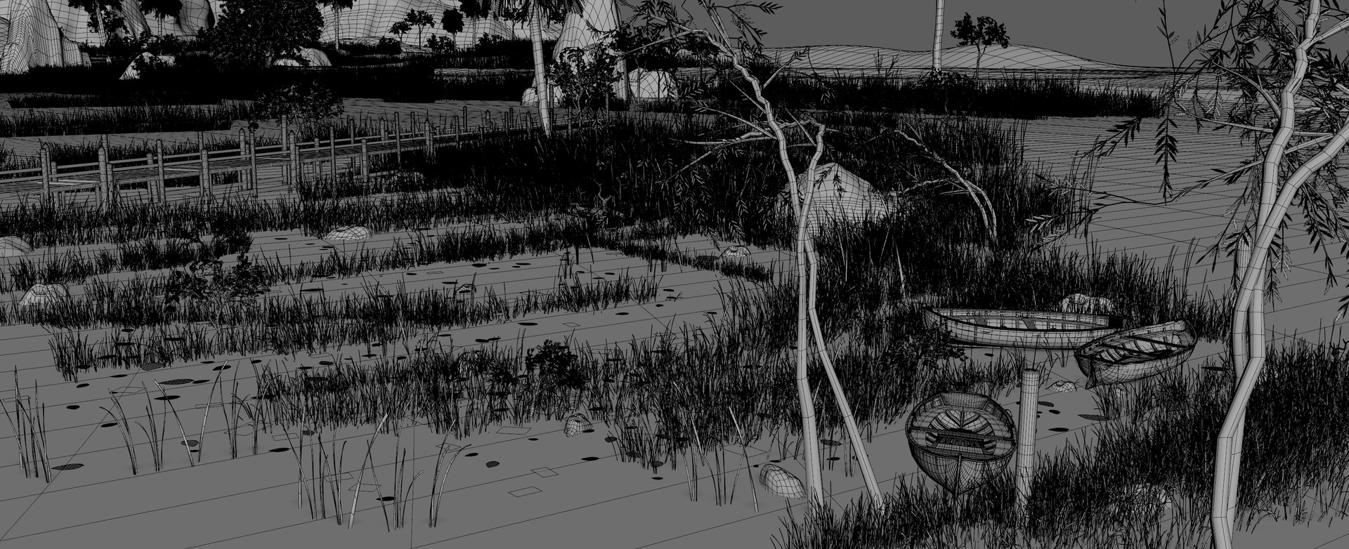 3D Swamp Lake - TurboSquid 1355823