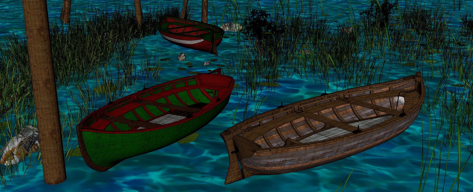 3D Swamp Lake - TurboSquid 1355823