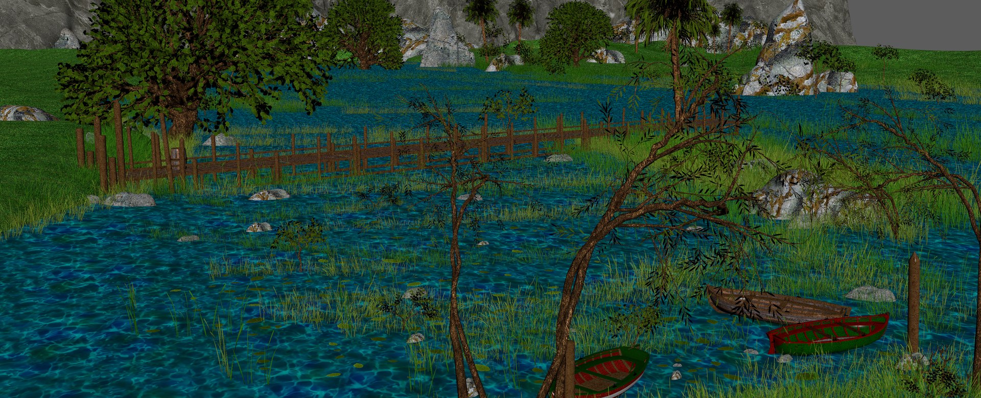 3D Swamp Lake - TurboSquid 1355823