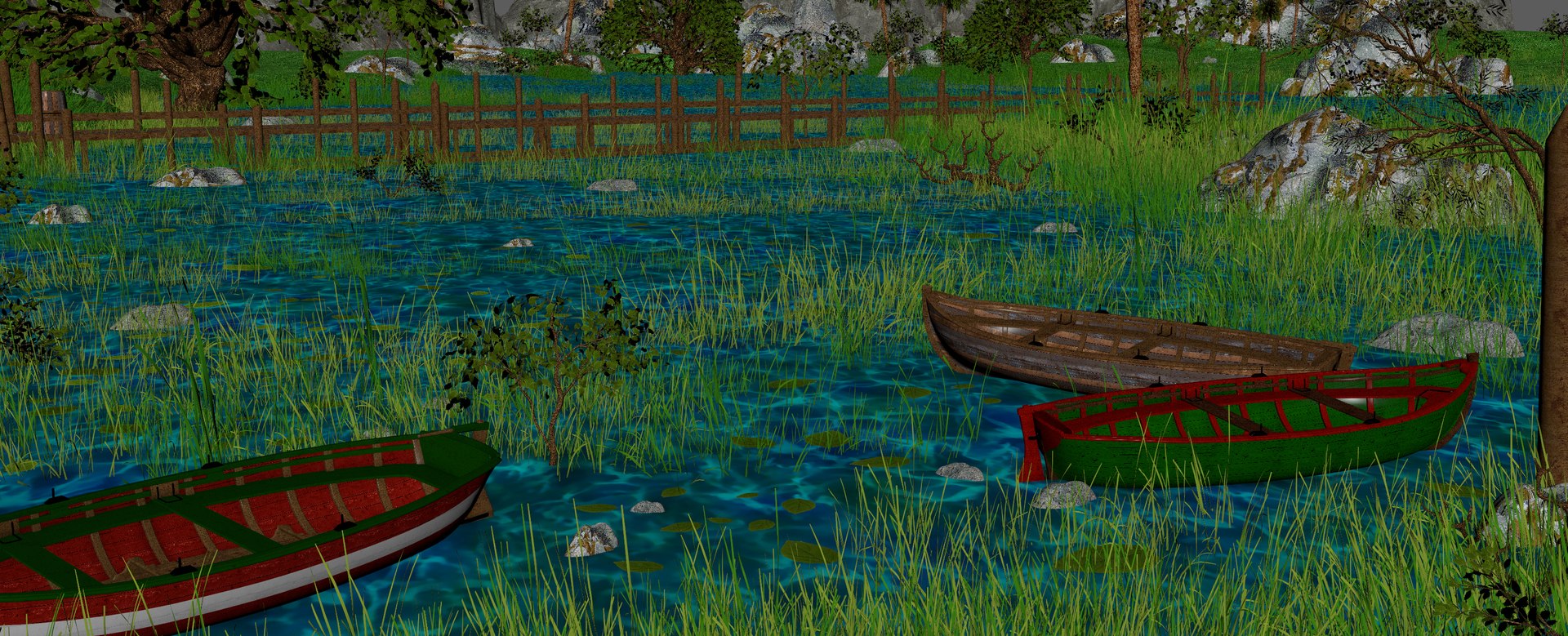 3D Swamp Lake - TurboSquid 1355823