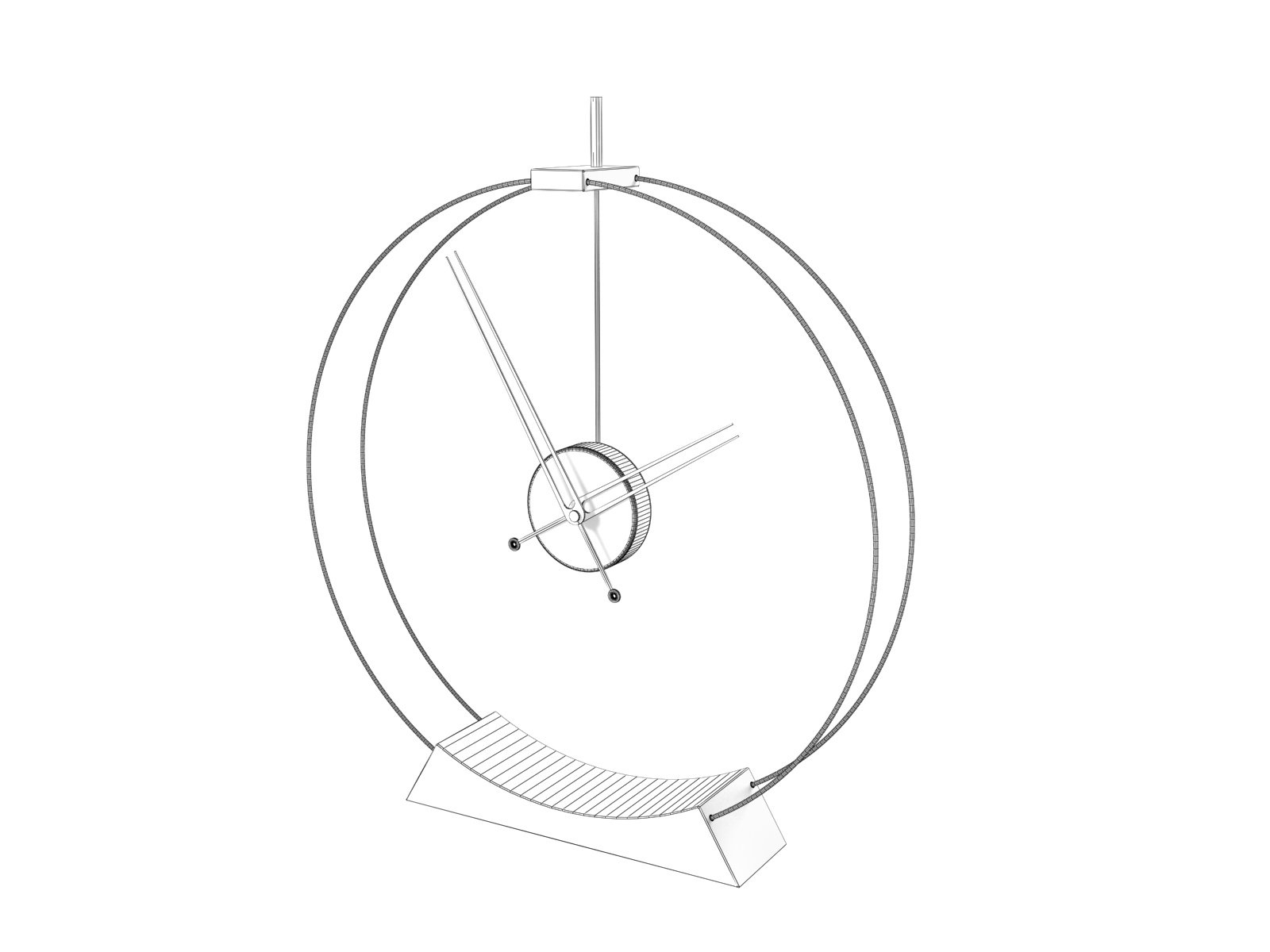 Free double rings desk clock 3D model - TurboSquid 1308810