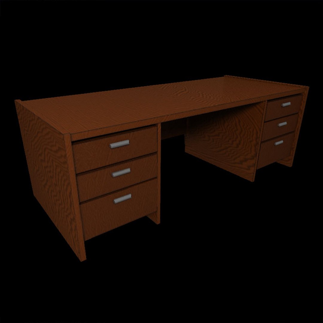 3d Desk Modo Model