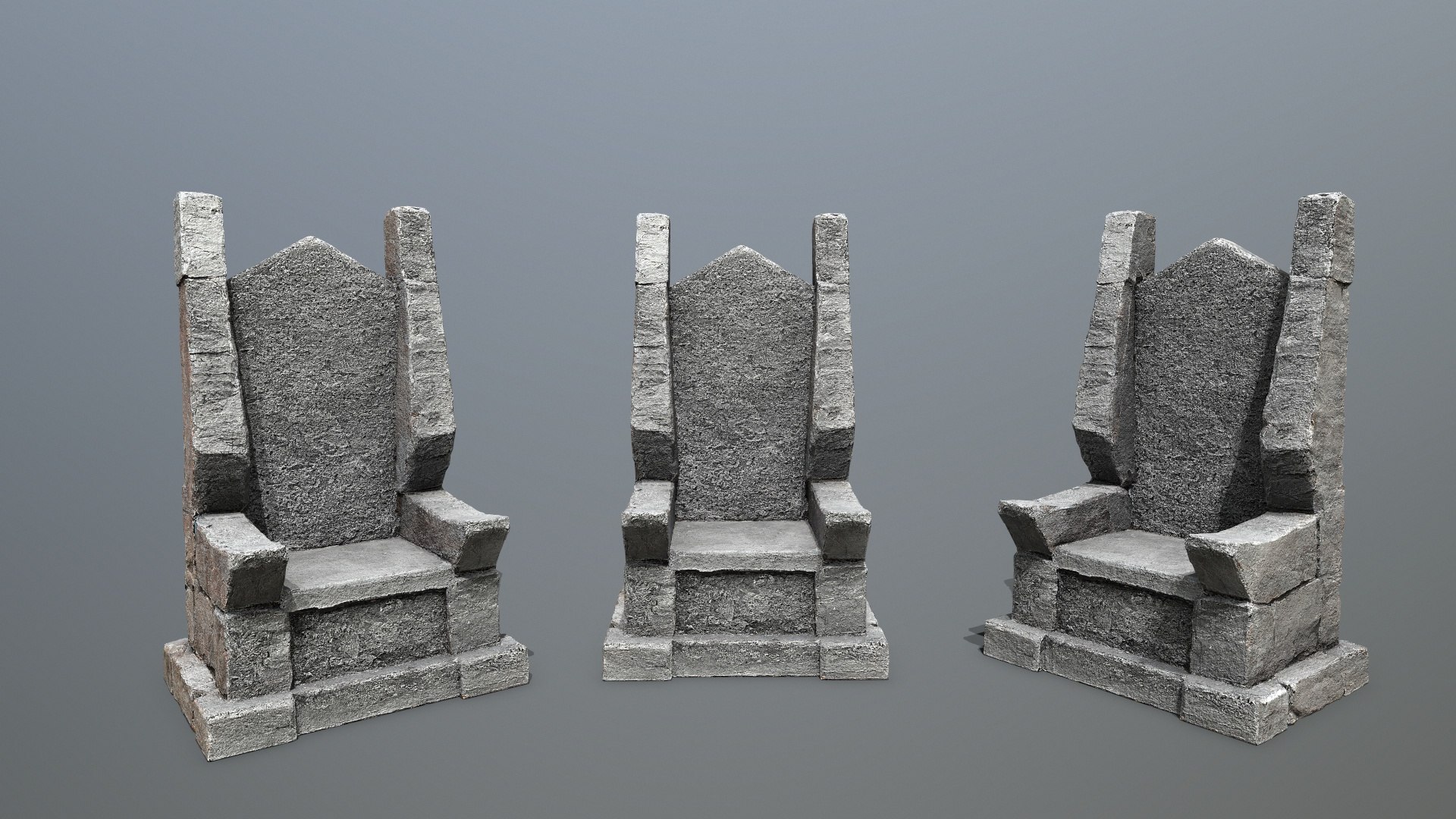 3D Stone Throne Model - TurboSquid 2261557