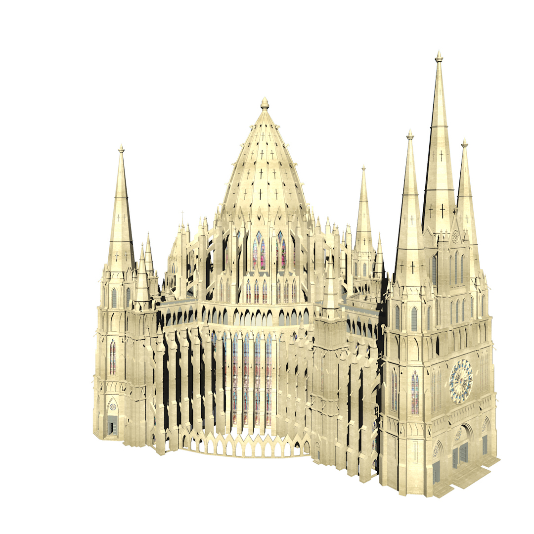 3d Model Cathedral Gothic