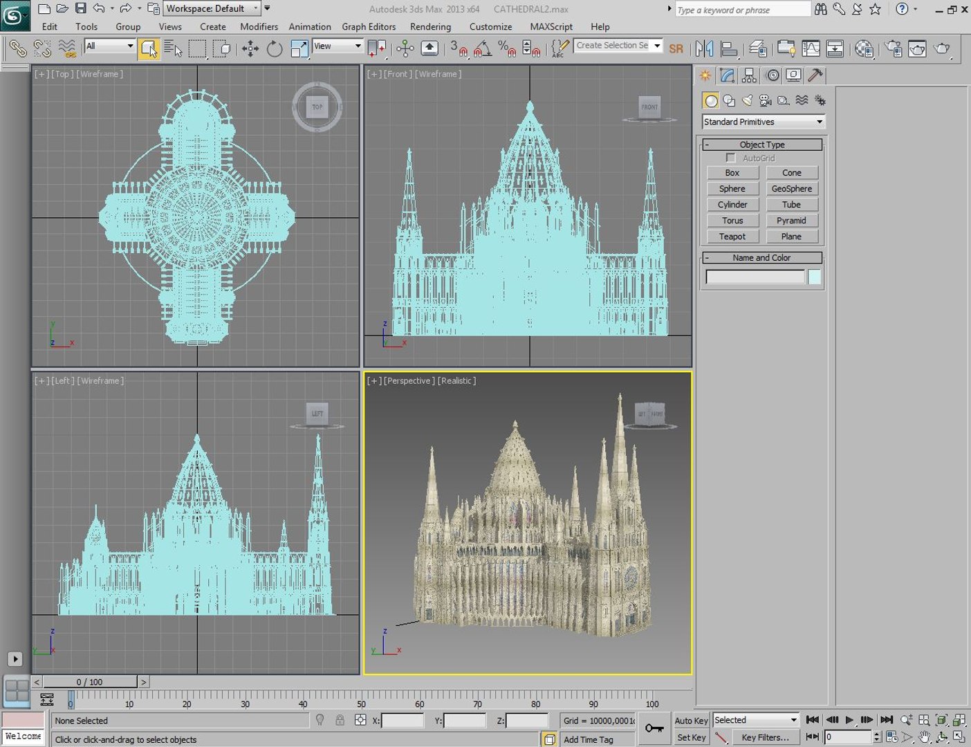 3d Model Cathedral Gothic