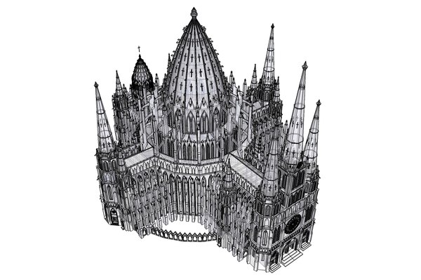 3d model cathedral gothic
