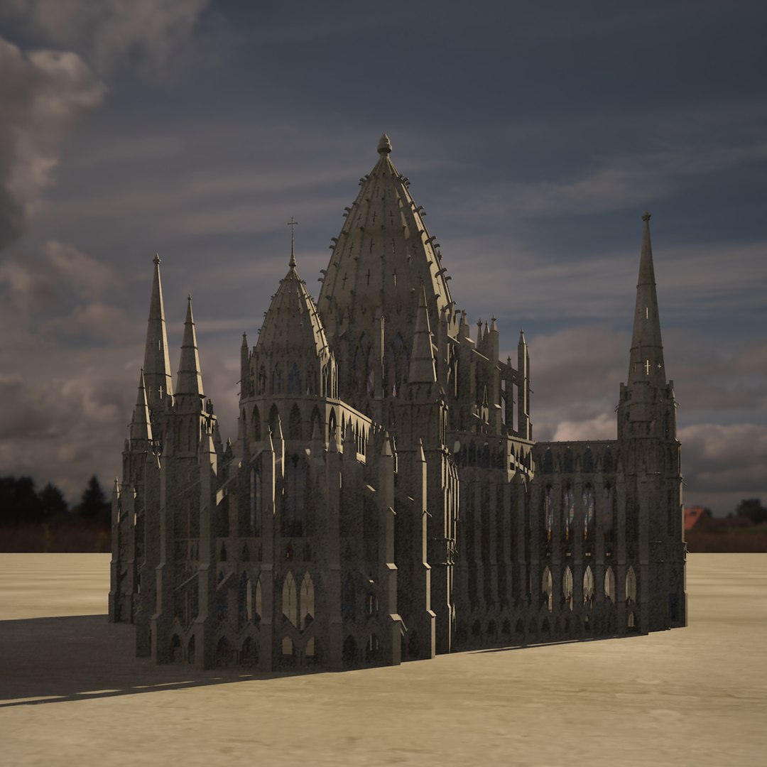 3d Model Cathedral Gothic
