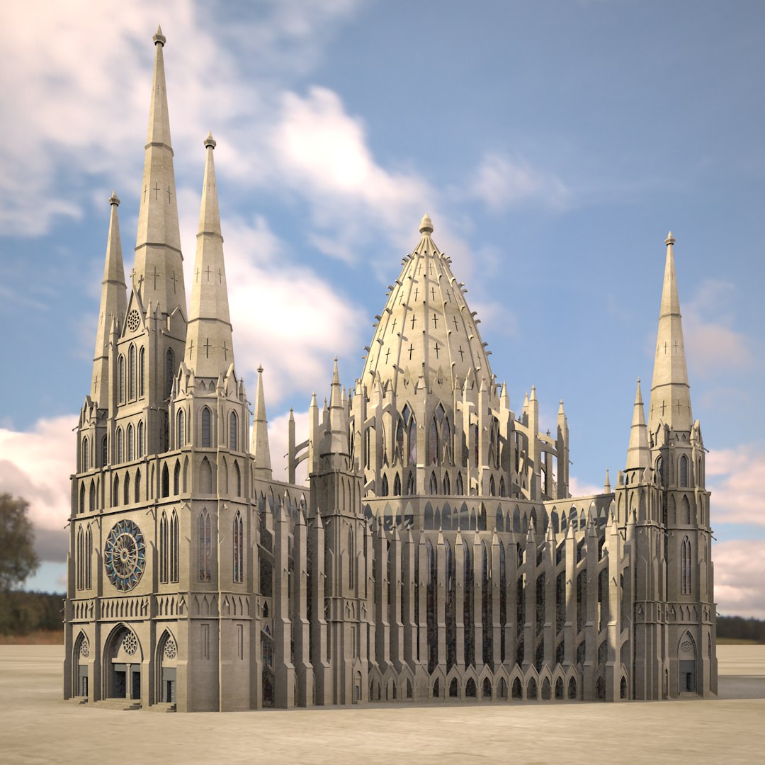 3d Model Cathedral Gothic