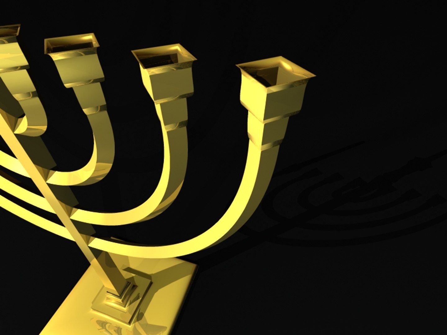Hanukah Menorah 3d Lwo