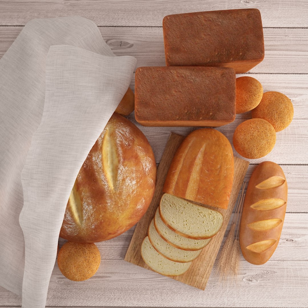 Bread Set 3d Max