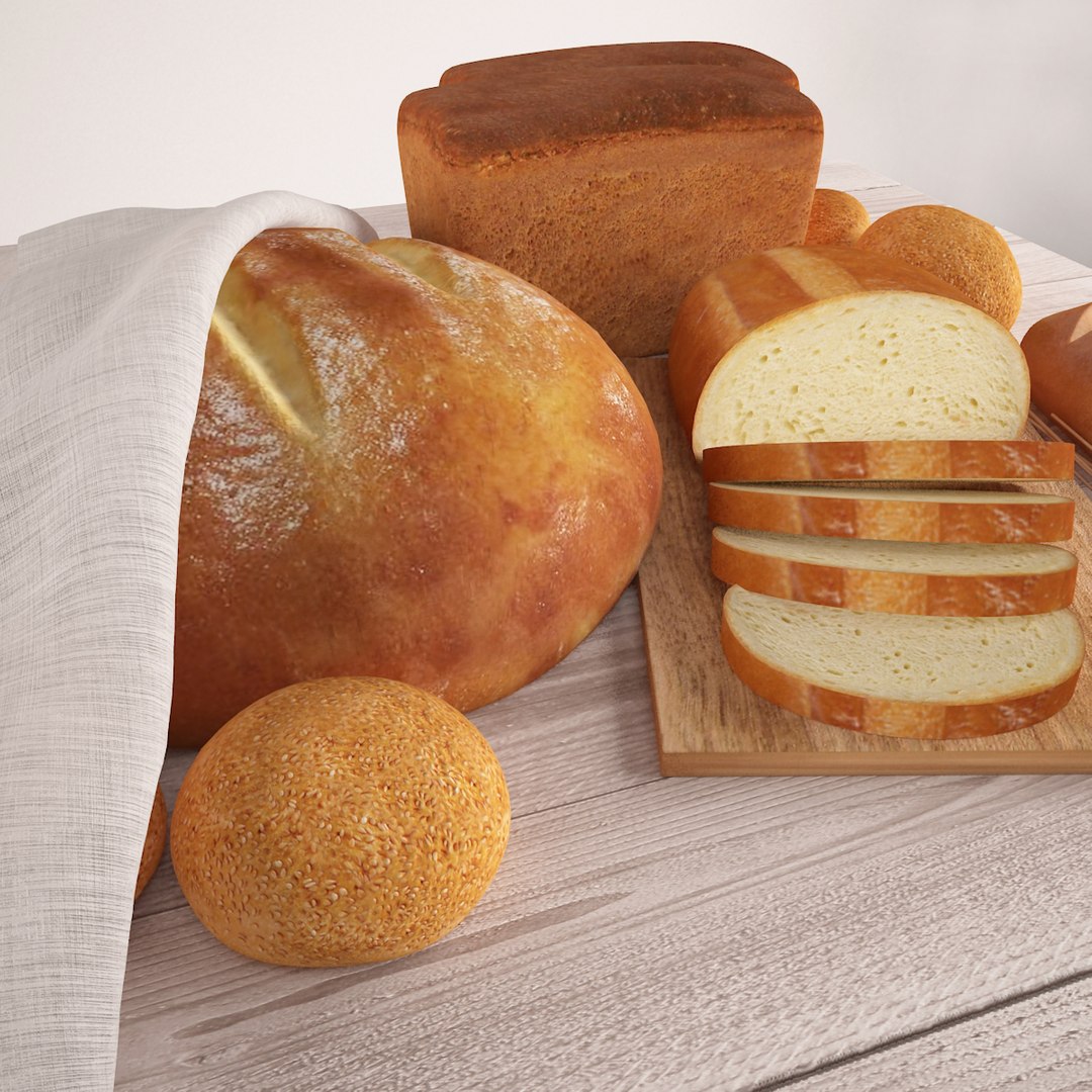 Bread Set 3d Max
