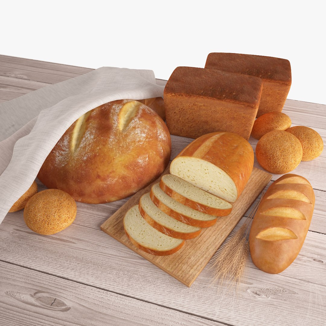 Bread Set 3d Max