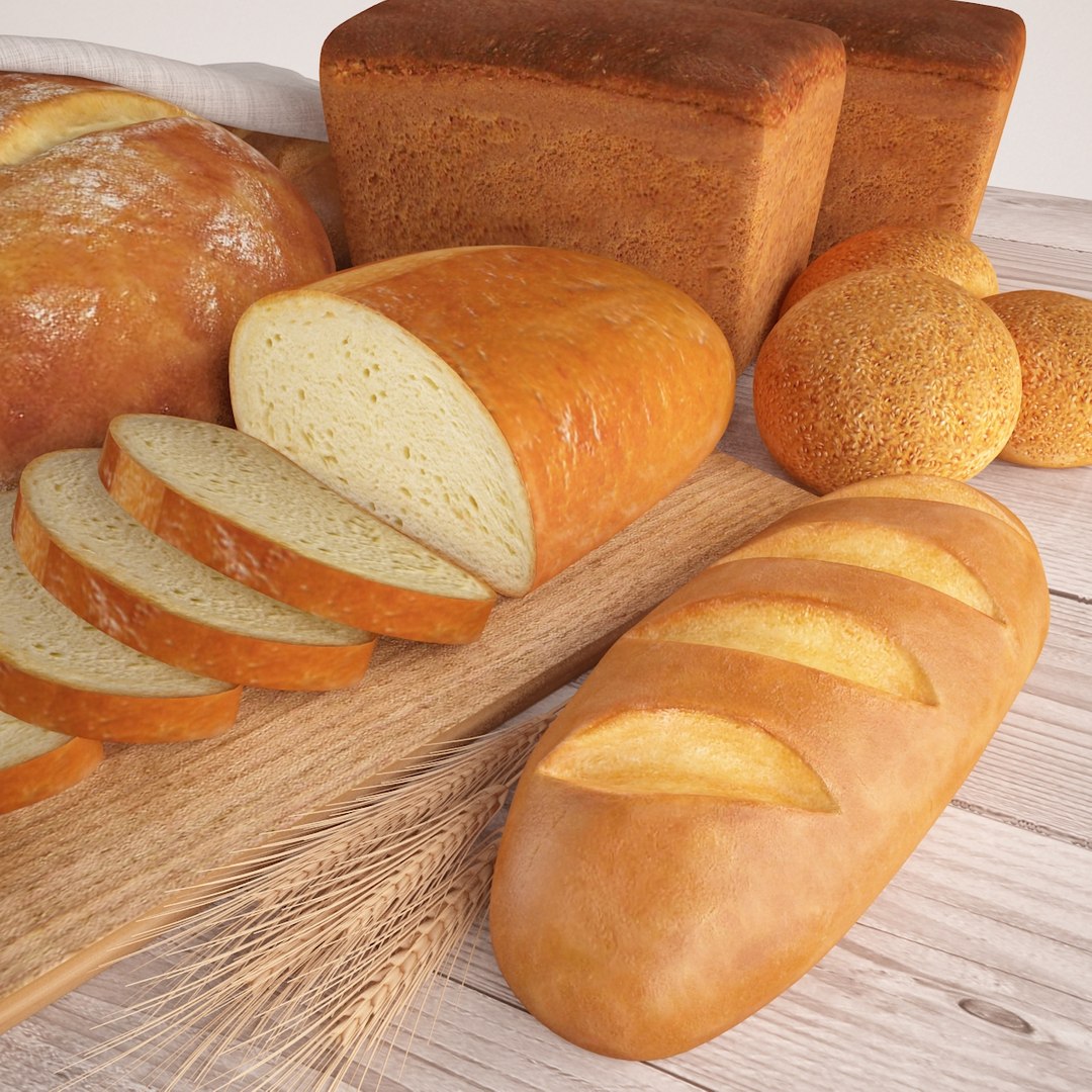 Bread Set 3d Max