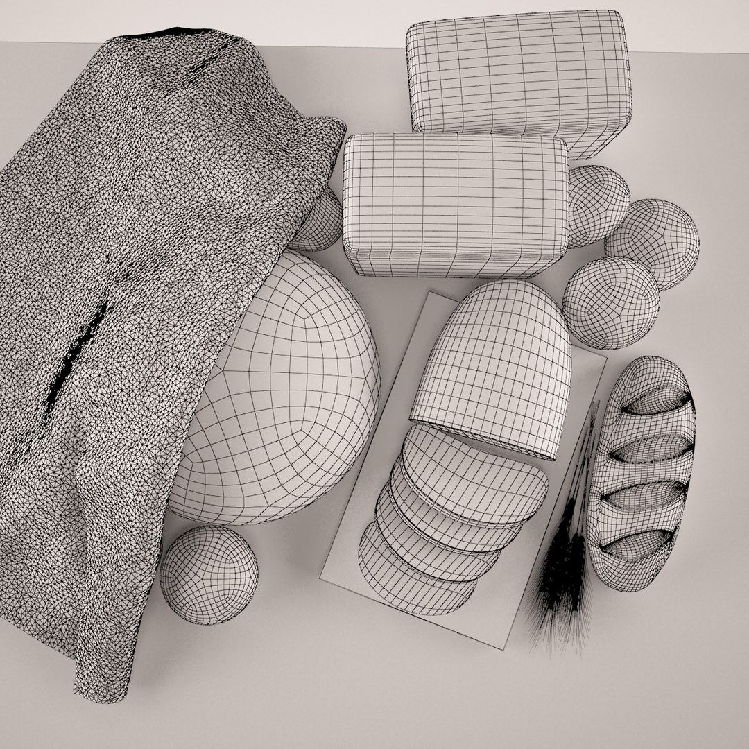 Bread Set 3d Max
