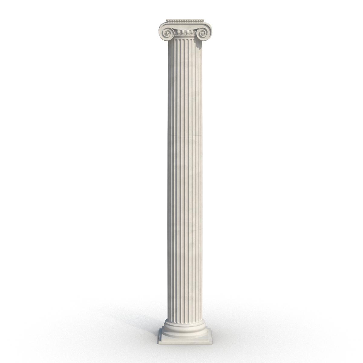 3d model ionic column greco roman