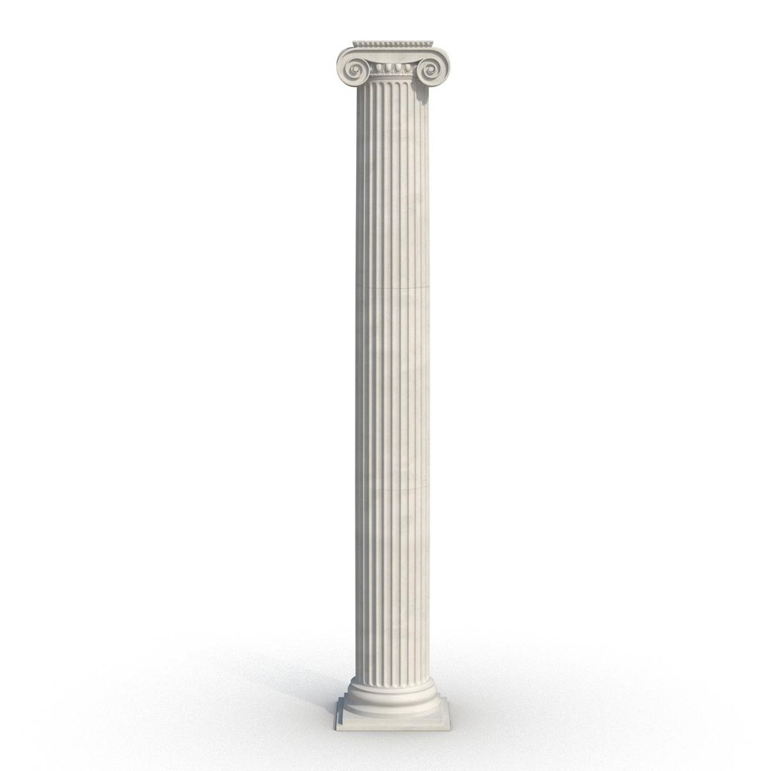3d model ionic column greco roman