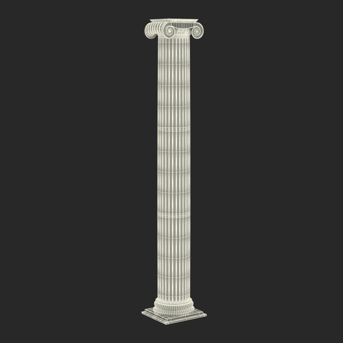 3d model ionic column greco roman