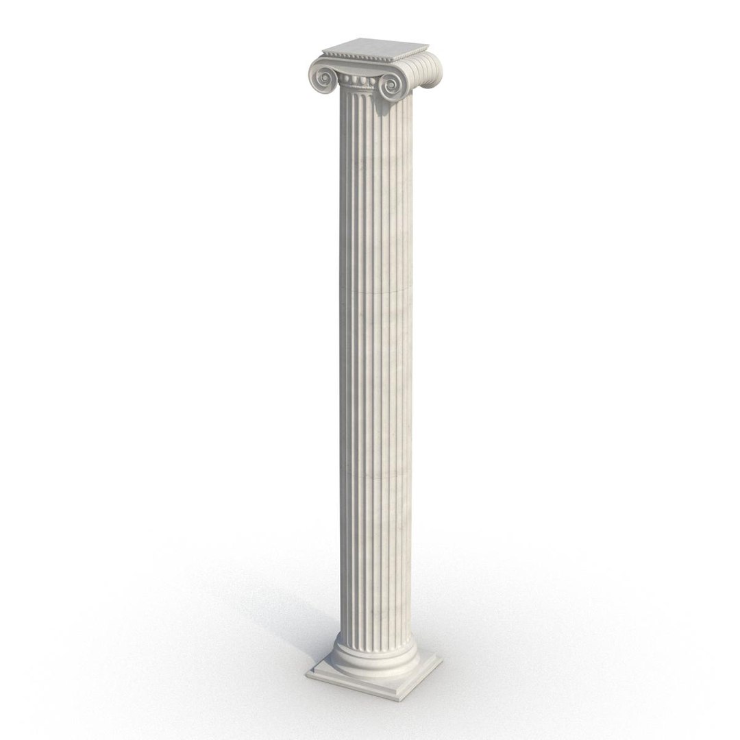 3d model ionic column greco roman