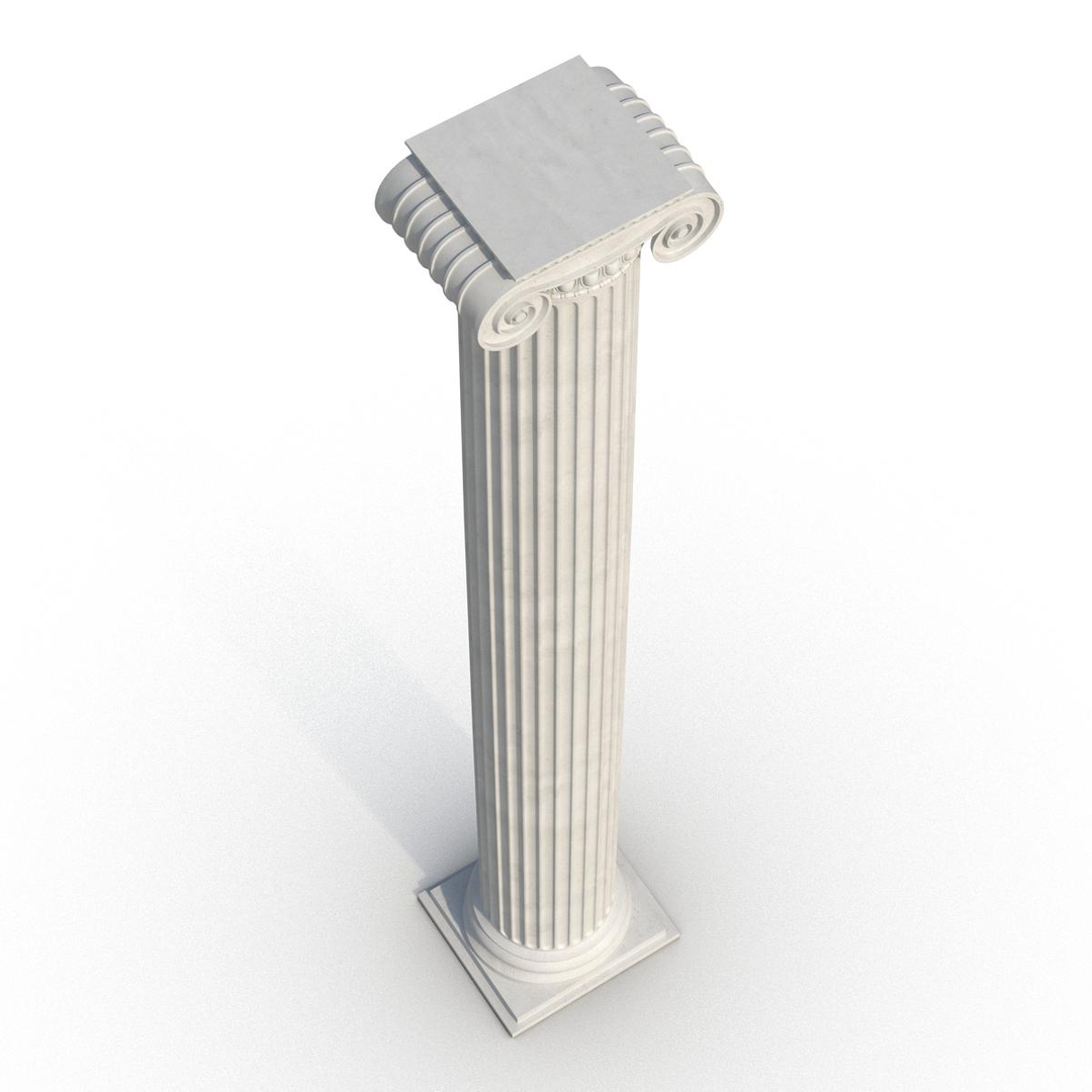 3d model ionic column greco roman