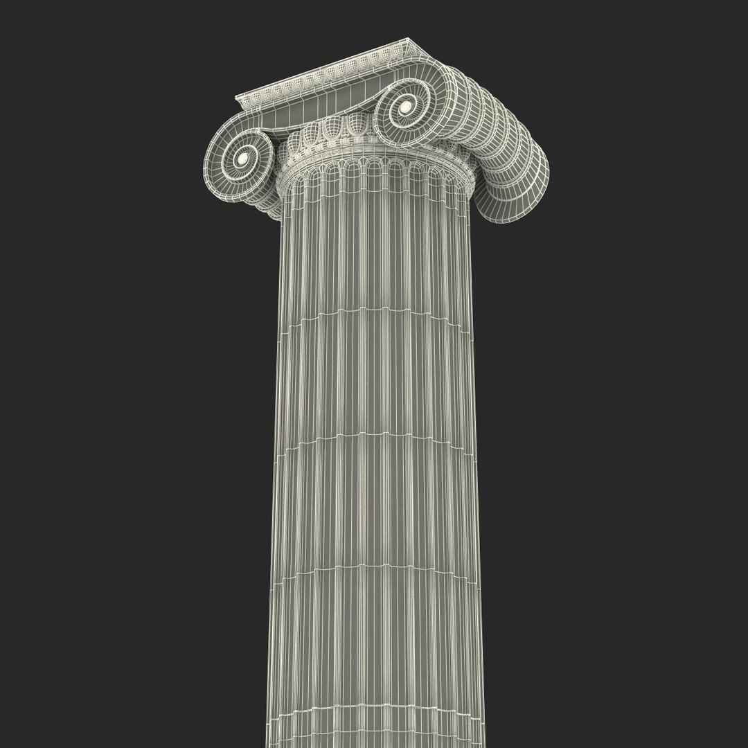 3d model ionic column greco roman