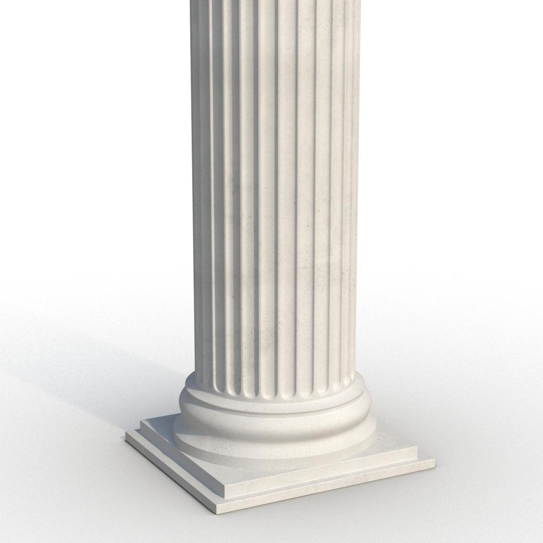 3d model ionic column greco roman