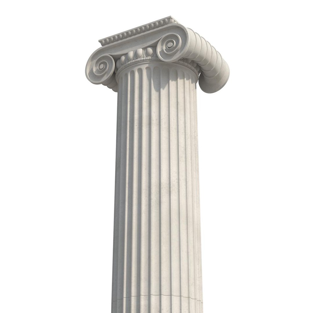 3d model ionic column greco roman